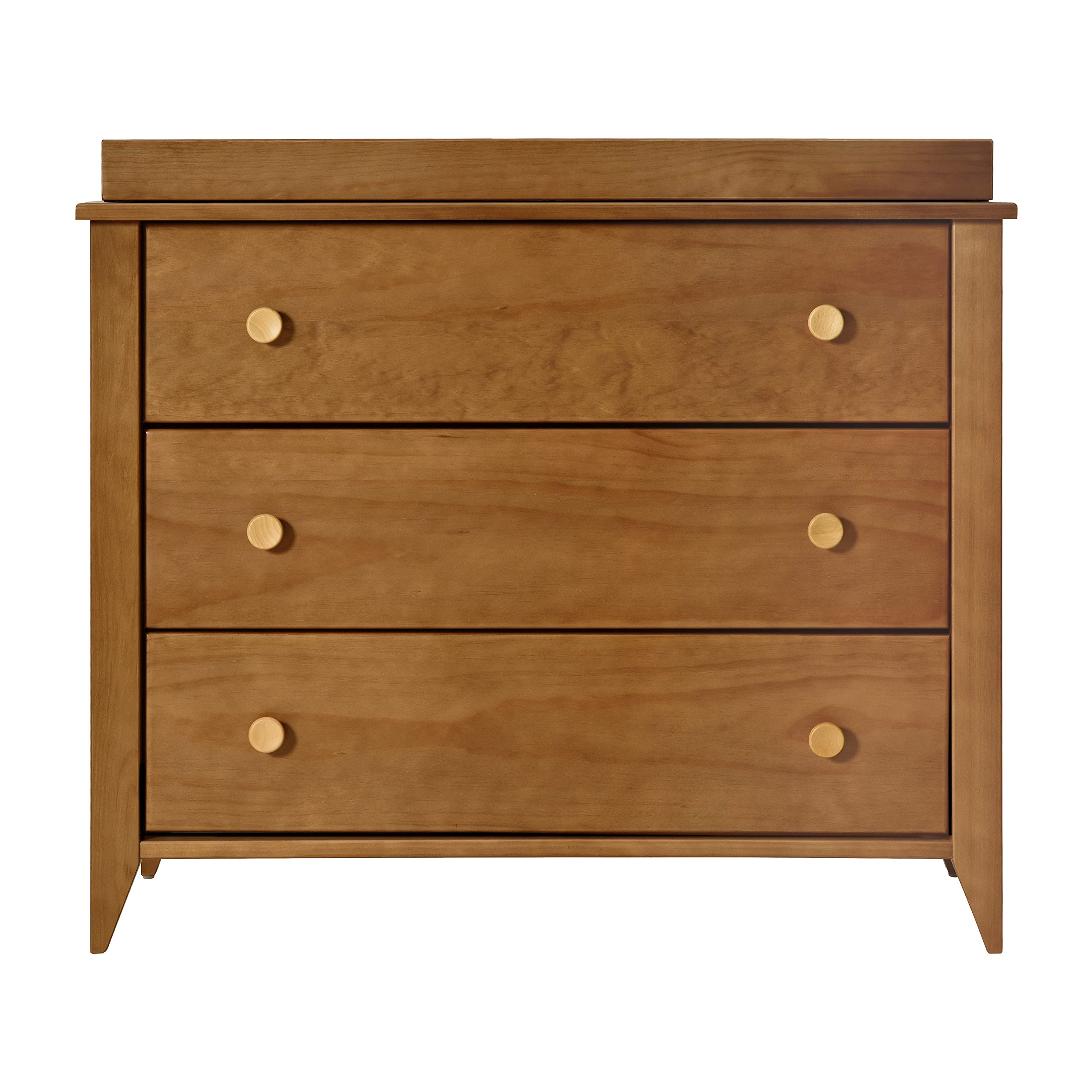Babyletto Sprout 3-Drawer Changer Dresser with Removable Changing Tray in Chestnut and Natural, Greenguard Gold Certified