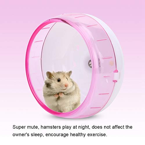 Fockety Hamster Toy, Sturdy Plastic Material Detachable Bracket Lightweight Hamster Wheel, for Guinea Pig(Pink)