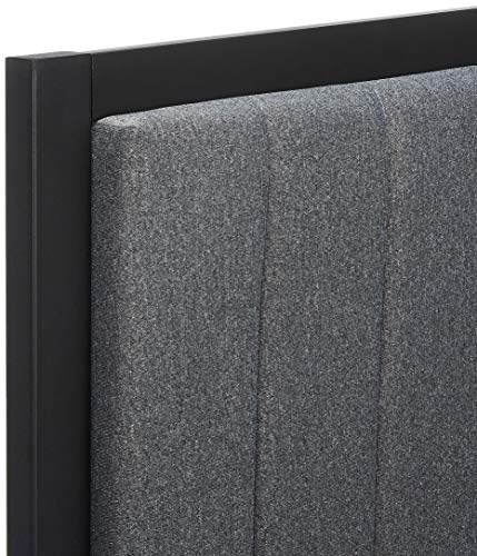 ZINUS Anuar Upholstered Headboard Channel Stitched Upholstery, Easy Assembly, Twin, Gray