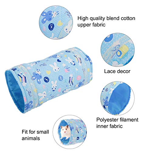 Sparkfire 2Pcs Guinea Pig Tunnels and Tubes, Small Pet Play Tunnel Toys, Hideout Tunnel for Hedgehog, Hamster, Mice, Rats, Gerbil Rat, Squirrel