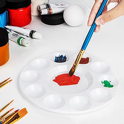 Amazon Basics Round Paint Tray Palettes, White, 15 PCS