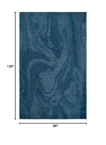 Rizzy Home | FA179B | Fifth Avenue Collection | Wool Area Rug | 8' x 10' | Blue/Gray/Rust/Blue Abstract
