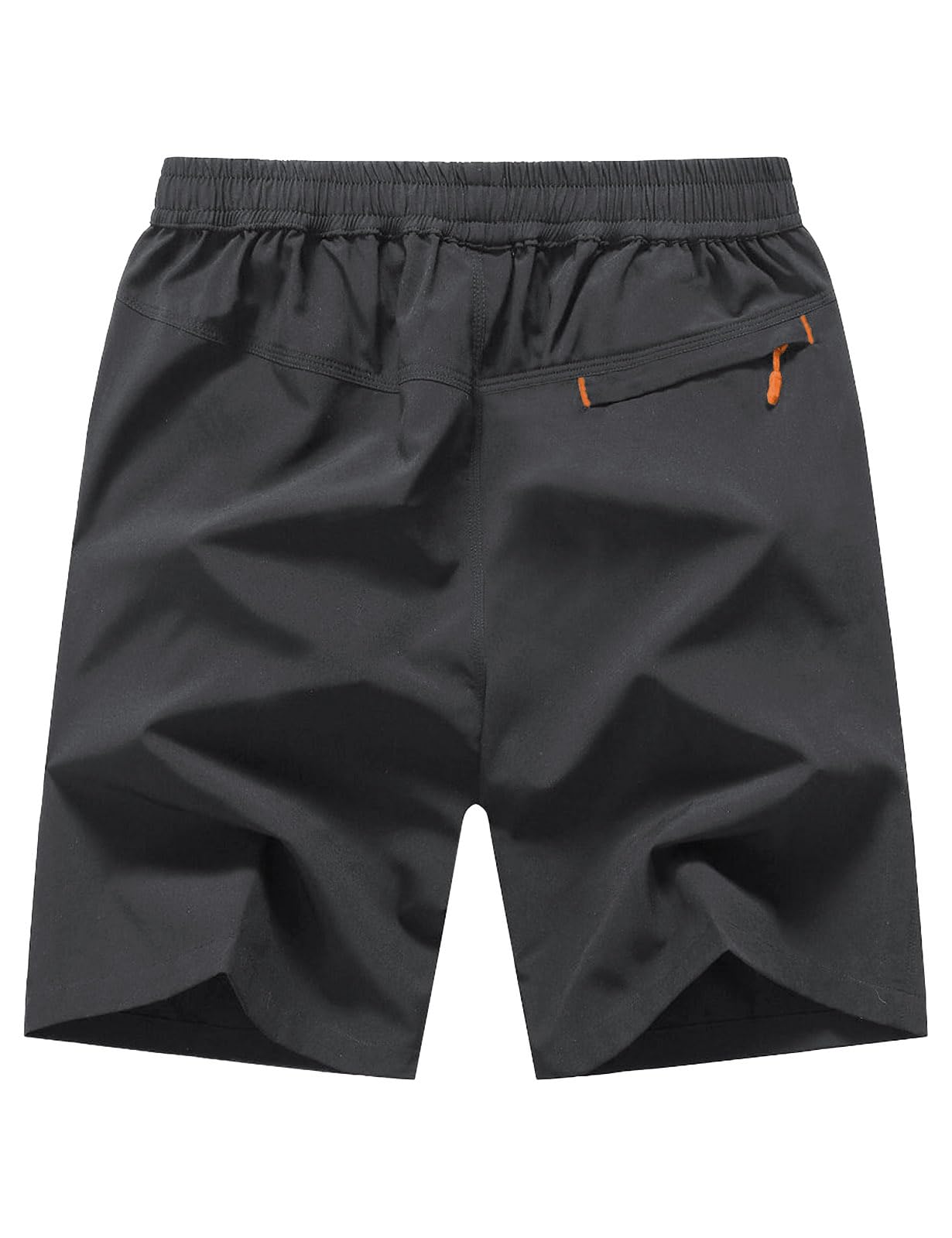 TBMPOY Men's Breathable Bodybuilding Dry Fit Exercise Fitness Shorts with Zipper Pockets, 01grey, Medium