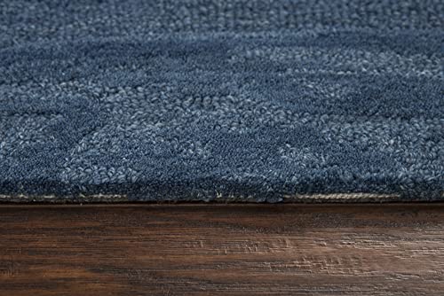 Rizzy Home | FA179B | Fifth Avenue Collection | Wool Area Rug | 8' x 10' | Blue/Gray/Rust/Blue Abstract