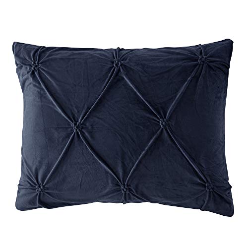 Sweet Home Collection Comforter Set 3 Piece Sherpa Pintuck Pinch Pleat Soft Luxurious Plush All Season Warm with 2 Shams