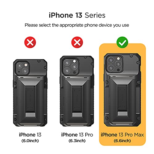 VRS DESIGN Damda Glide Hybrid Phone Case for iPhone 13 Pro Max, Card Slot Holder with Kickstand, Functional Sturdy Case Compatible for iPhone 13 Pro Max Case (2021) Black