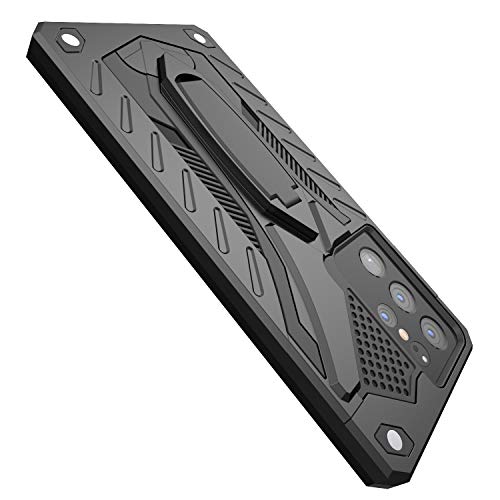 Kitoo Designed for Samsung Galaxy S21 Ultra Case with Kickstand 5G, Military Grade 12ft. Drop Tested - Black