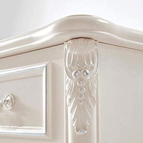 AYKDAS Bedside Table Bedroom Bedside Table, Bedside Table Bedside Table Furniture European White Simple Bedroom Storage Cabinet Living Room Furniture 2 Drawer Side Cabinet