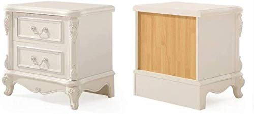 AYKDAS Bedside Table Bedroom Bedside Table, Bedside Table Bedside Table Furniture European White Simple Bedroom Storage Cabinet Living Room Furniture 2 Drawer Side Cabinet