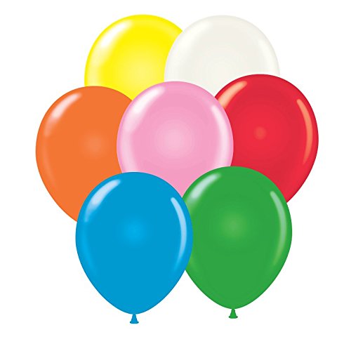 PDTXCLS Tuf-Tex Balloons 24" Standard Assortment with White Balloons, Pack of 25