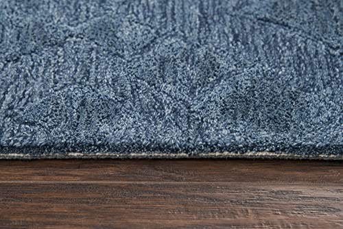 Rizzy Home | FA168B | Fifth Avenue Collection | Wool Area Rug | 8' x 10' | Blue/Gray/Rust/Blue Diamond