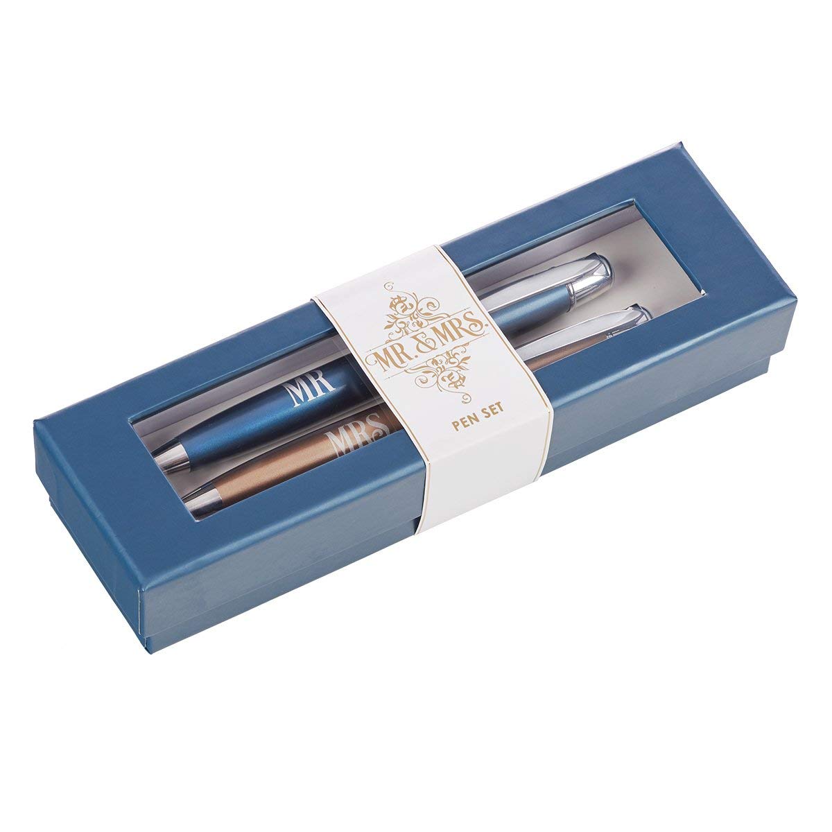Christian Art Gifts - Mr. and Mrs. Ballpoint Pen Set for Couples | Matching His and Hers Scripture Pens with 1 Peter, 1 Corinthians Bible Verse | Black Ink