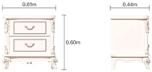 AYKDAS Bedside Table Bedroom Bedside Table, Bedside Table Bedside Table Furniture European White Simple Bedroom Storage Cabinet Living Room Furniture 2 Drawer Side Cabinet