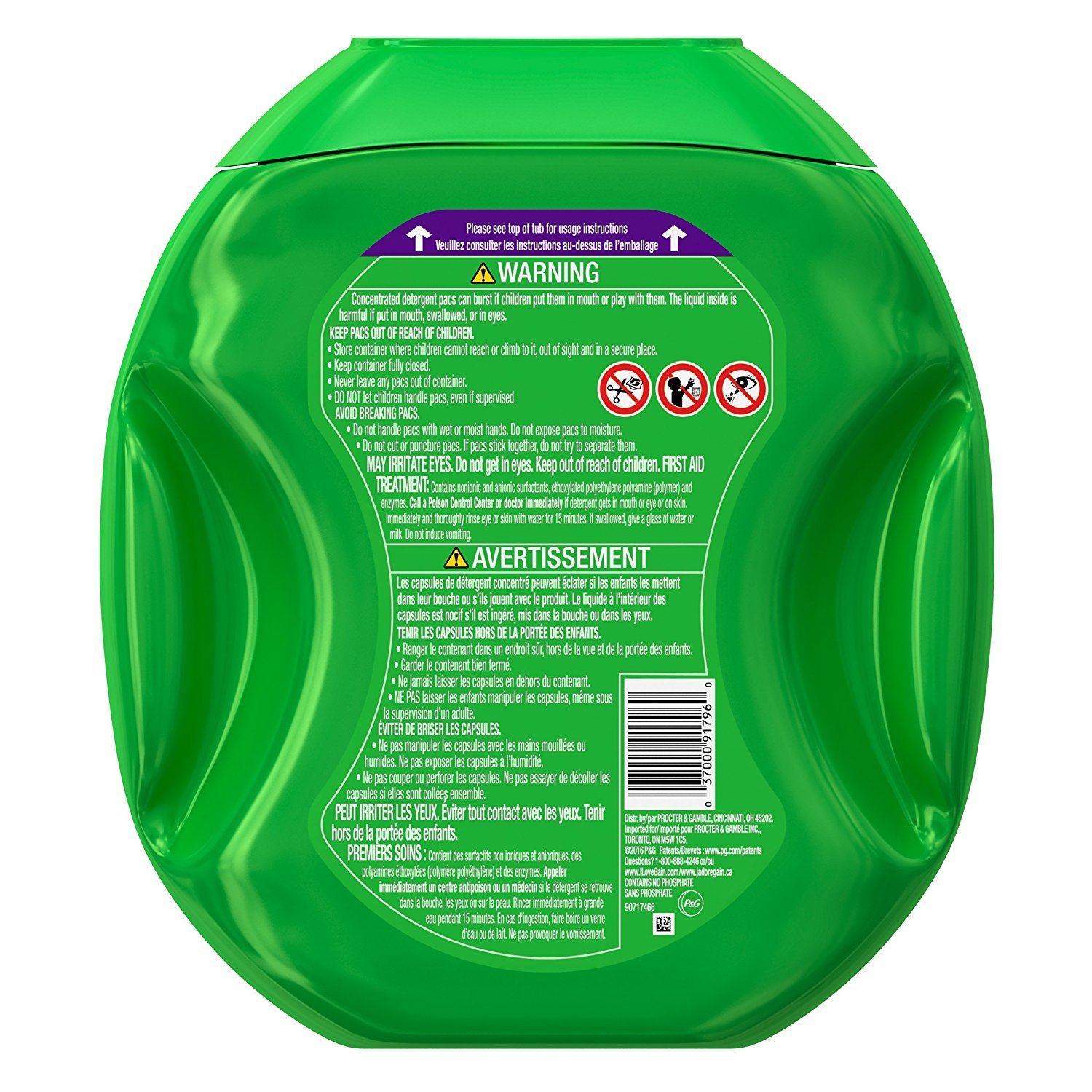 Gain zIZNO Flings Laundry Detergent Packs, Moonlight Breeze, 81 Count (4 Pack)