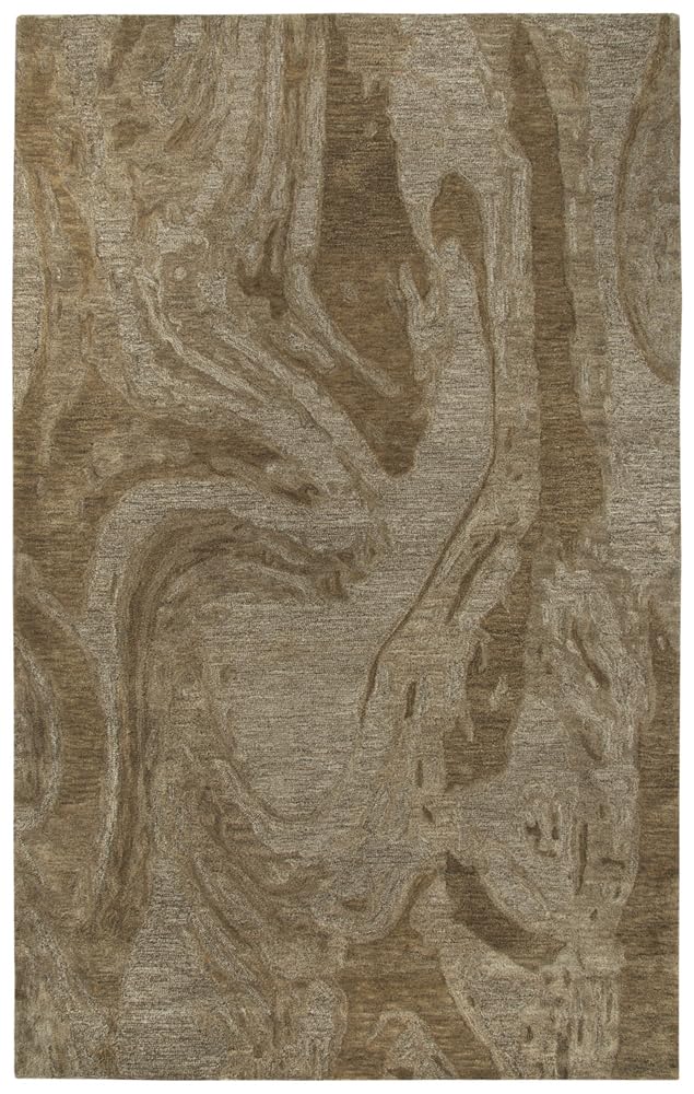 Rizzy Home | FA176B | Fifth Avenue Collection | Wool Area Rug | 8' x 10' | Brown/Gray/Rust/Blue Damask