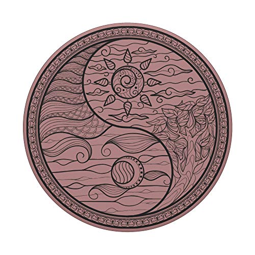 Yin Yang Day and Night Misty Rose PopSockets PopGrip: Swappable Grip for Phones & Tablets