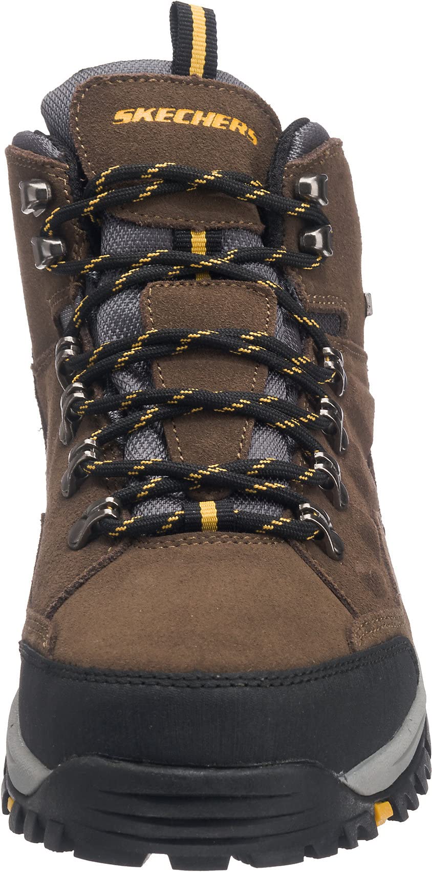 Skechers Men's Relment Pelmo Hiking Boot, Khaki, 9 Wide