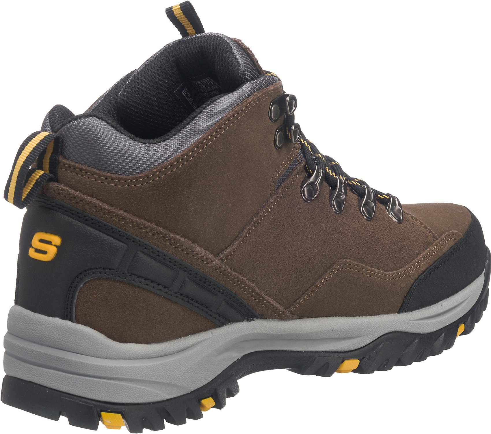 Skechers Men's Relment Pelmo Hiking Boot, Khaki, 9 Wide