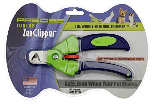 Zen Clipper Precise Safer Pet Nail Trimmer - Fully Adjustable Pet Nail Clipper for Dogs and Cats - Clips only The Amount of Nail You Chose Quick, Clean and Quiet Cut - Patented (Junior)