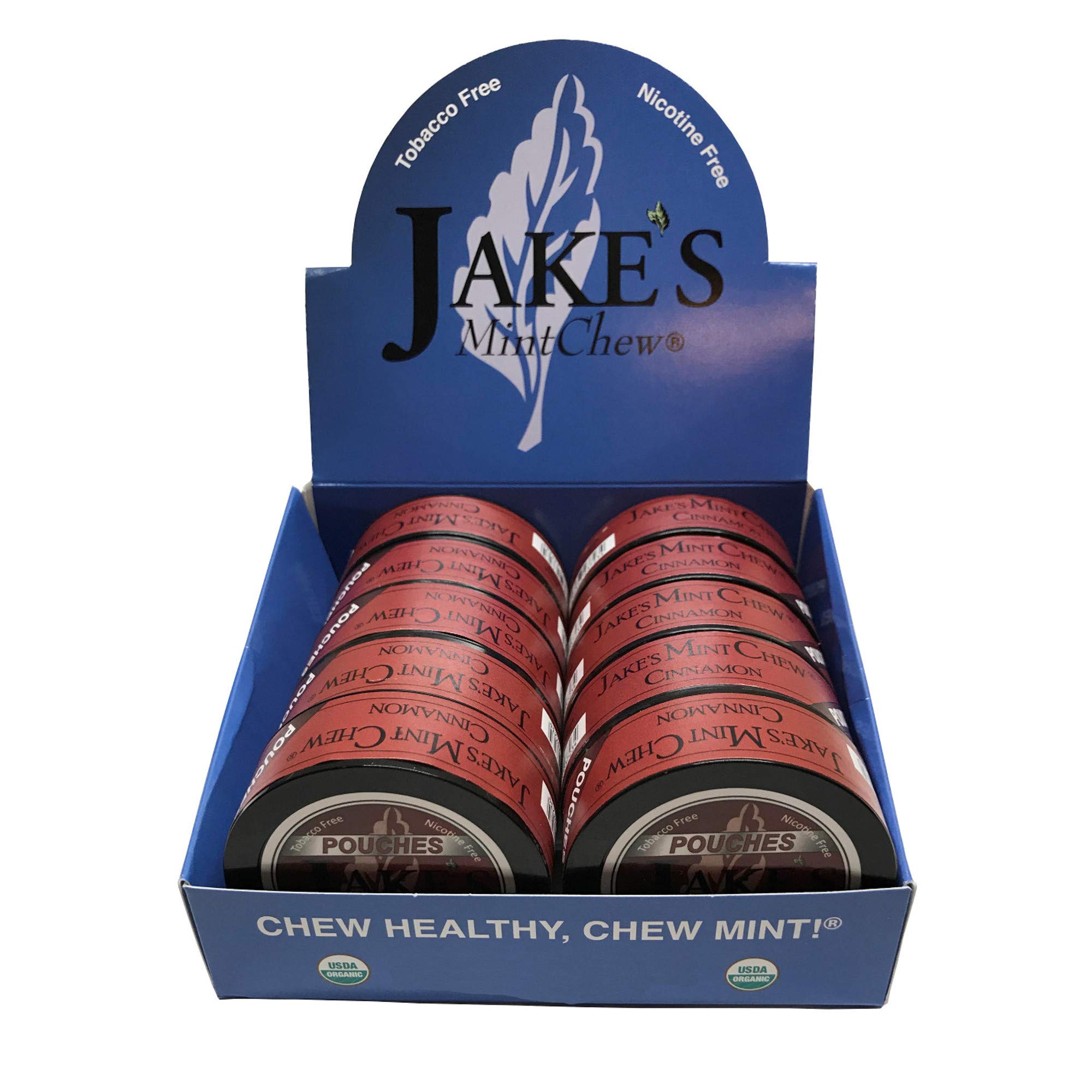 Jake's Mint Chew Cinnamon Pouch 10 Cans with DC Crafts Nation Skin Can Cover - America