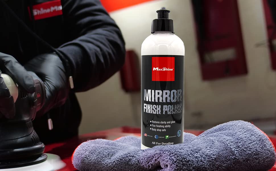 Maxshine Mirror Finish Polish 16oz - Super Shine Surface, Removing Fine Swirls and Light Defects