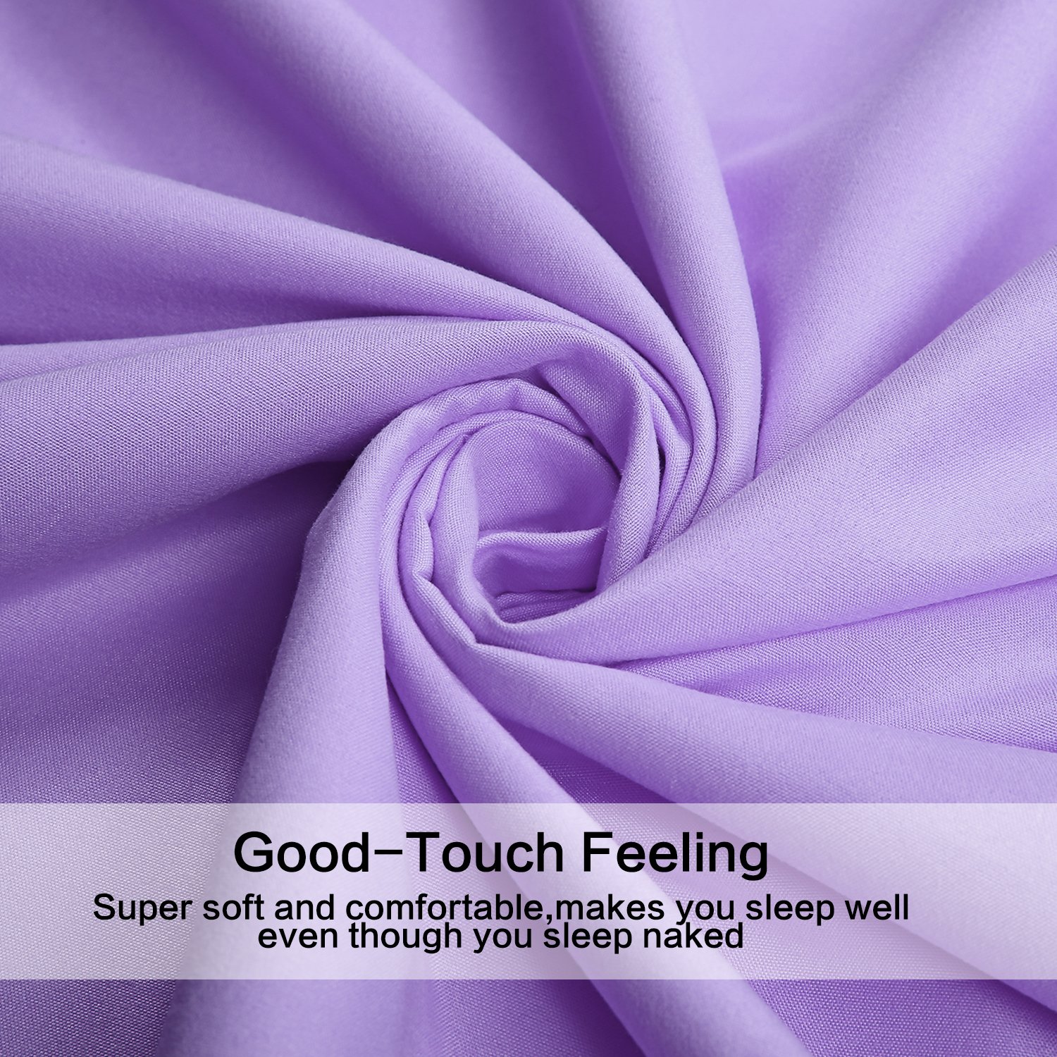 4 Piece Bed Sheet Set (Full,Lavender) 1 Flat Sheet,1 Fitted Sheet and 2 Pillow Cases,Brushed Microfiber Luxury Bedding with Deep Pockets