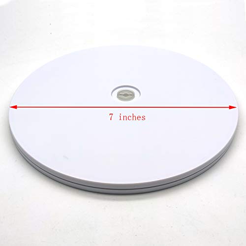 Rotating Lazy Suzan,2-Pack,Susenya 7 inches Acrylic Lazy Susan White