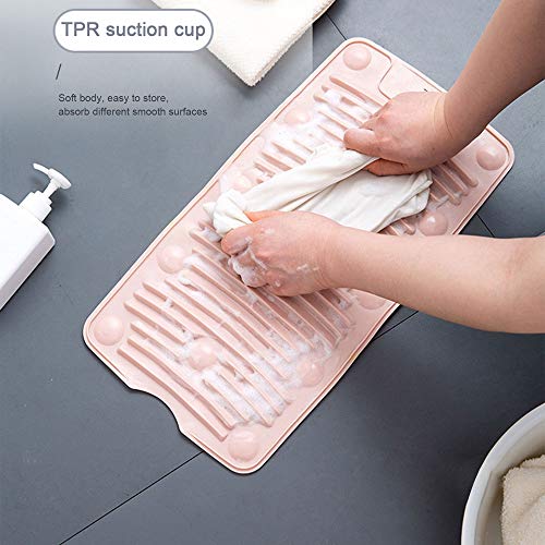 KUWEI Silicone Washboard Small Household Washboard Plastic Multifunctional Folding Mini Laundry Board Portable Creative Household Cleaning Tool(Blue)