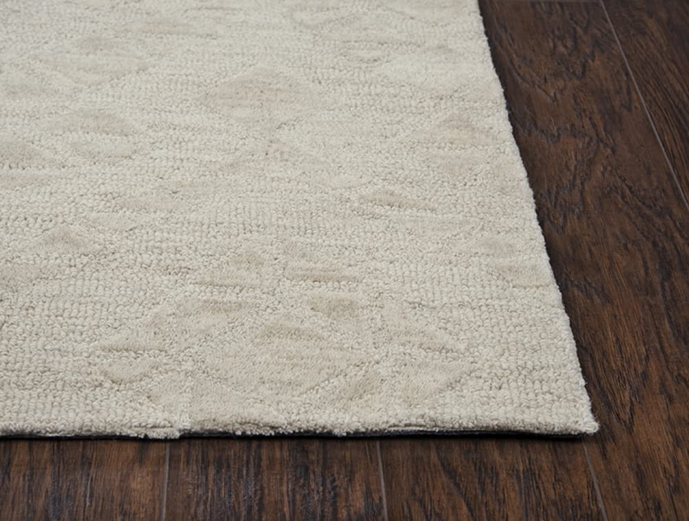 Rizzy Home | FA167B | Fifth Avenue Collection | Wool Area Rug | 8' x 10' | Beige/Gray/Rust/Blue Diamond