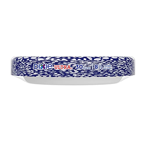 Dixie Ultra Disposable Paper Plates, 8 ½ inch, Lunch or Light Dinner Size Printed Disposable Plates, 300 count (10 Packs of 30 Plates), Packaging and Design May Vary