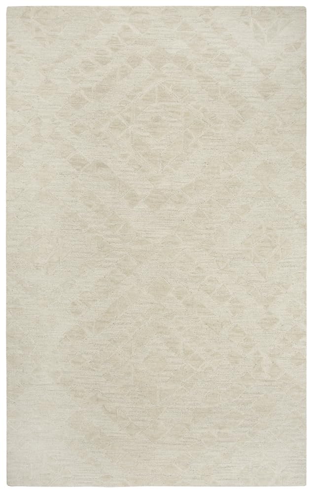 Rizzy Home | FA167B | Fifth Avenue Collection | Wool Area Rug | 8' x 10' | Beige/Gray/Rust/Blue Diamond