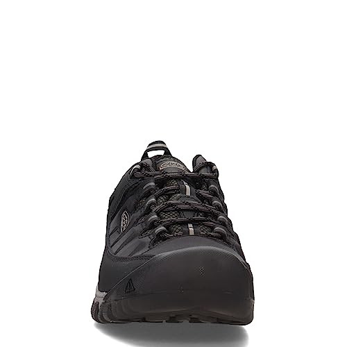 KEEN Men's Targhee EXP Waterproof Hiking Shoes, Black/Steel Grey, 13