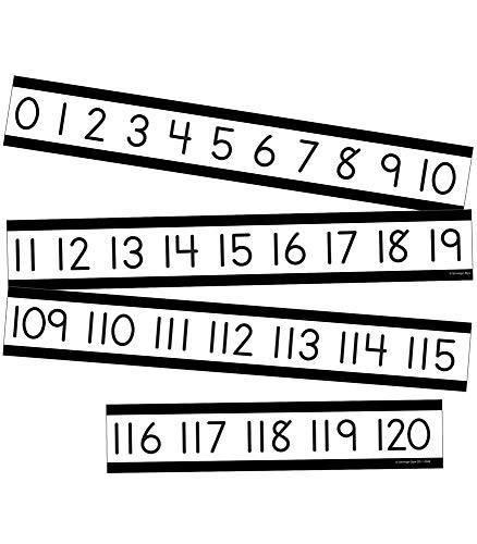 Schoolgirl Style Simply Boho Number Line Mini Bulletin BoardâNumber Line, Counting, Addition, Subtraction Math Skills Practice, Classroom or Homeschool Learning (16 pc)