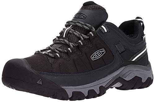 KEEN Men's Targhee EXP Waterproof Hiking Shoes, Black/Steel Grey, 13