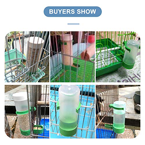 Bird Feeder, Bird Water Dispenser for Cage, XISTEST 2PCS Automatic Bird Water Feeder with 1PCS Food Feeder for Cage Pet Parrot Budgie Lovebirds Cockatiel Automatic Bird Feeder