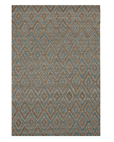 EORC Gray Handmade Wool & Viscose Raga Rug Luxurious Area Rug for Adding a Modern and Elegant Touch to Your Living Room, Bedroom, or Office Décor