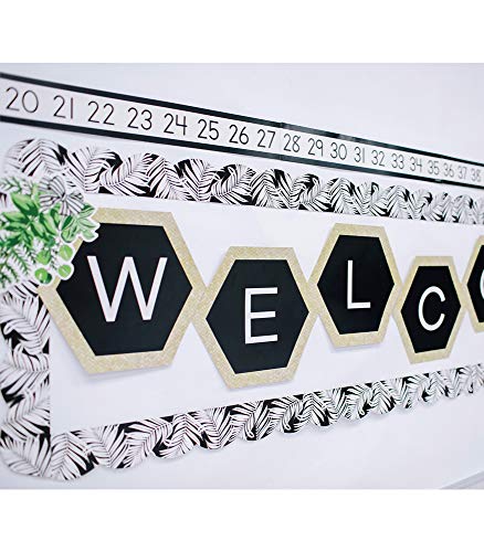 Schoolgirl Style Simply Boho Number Line Mini Bulletin BoardāNumber Line, Counting, Addition, Subtraction Math Skills Practice, Classroom or Homeschool Learning (16 pc)