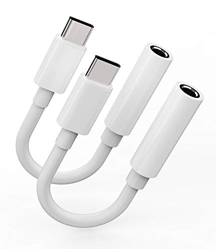 2Pack,USB C to 3.5mm Headphone Adapter Type C Jack AUX Dongle Audio Earphone Compatible with Google Pixel Nexus 6 5 4 3XL,Samsung Galaxy S20 S21 S10 S9Ultra Note,for iPad Pro air4 2020 2019 Cable Cord
