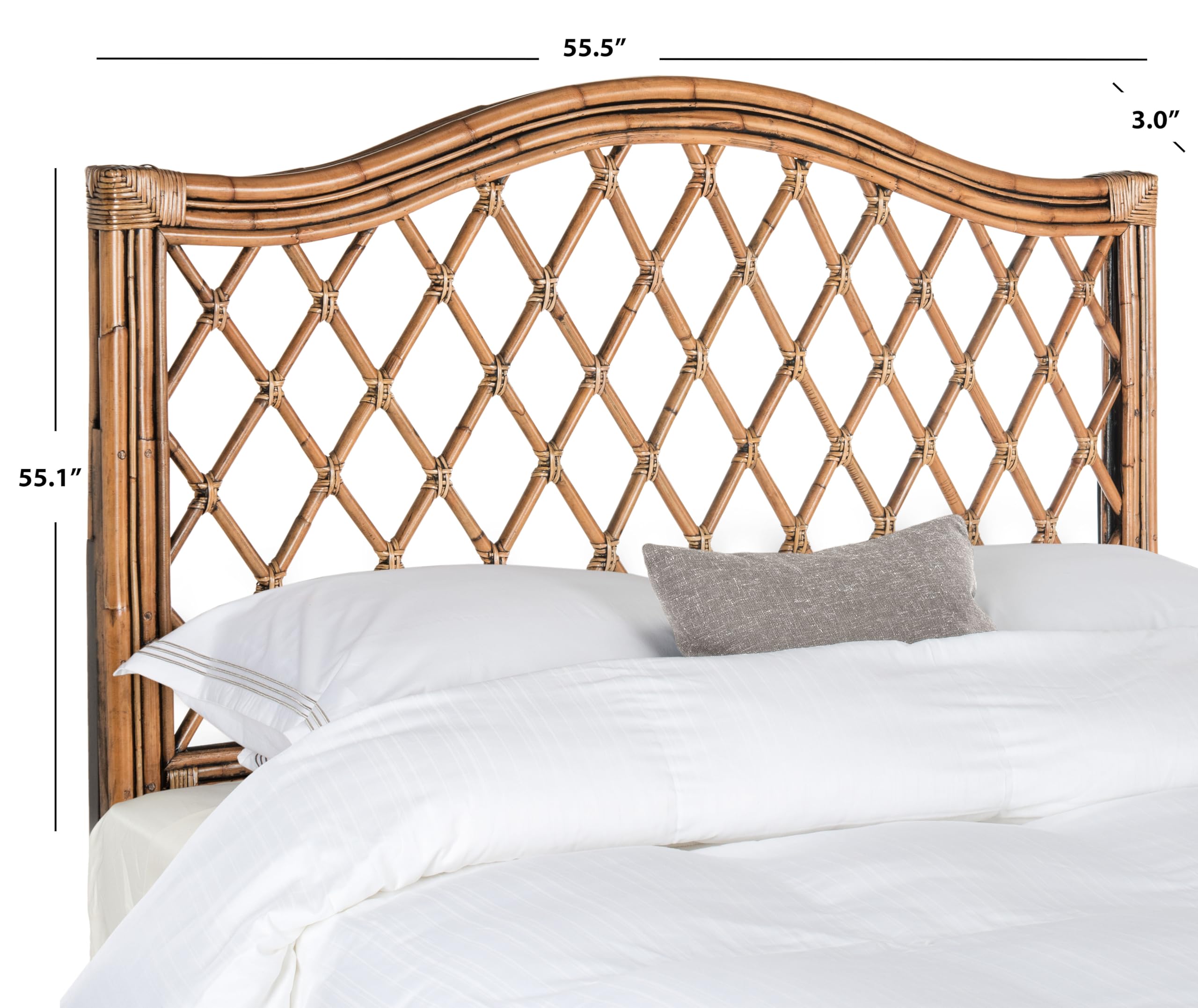 SAFAVIEH Home Collection Gabriella Brown & Multi Wicker Headboard, Full