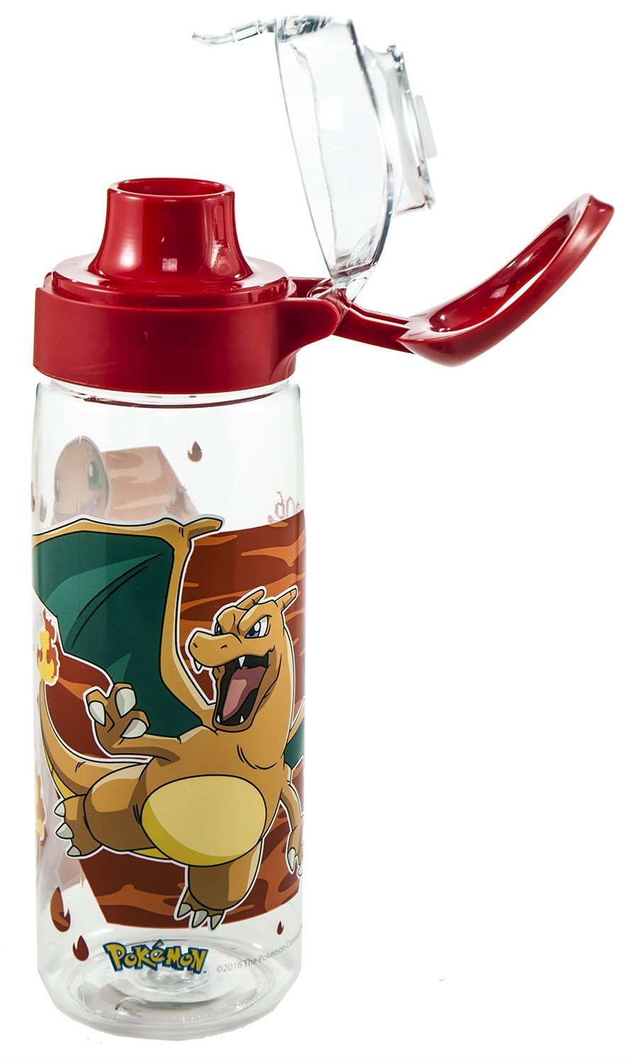 25-oz Pokemon Water Bottle with Flip-Top Cap & Carrying Loop- by Zak! , BPA-Free and Break Resistant (Charizard)