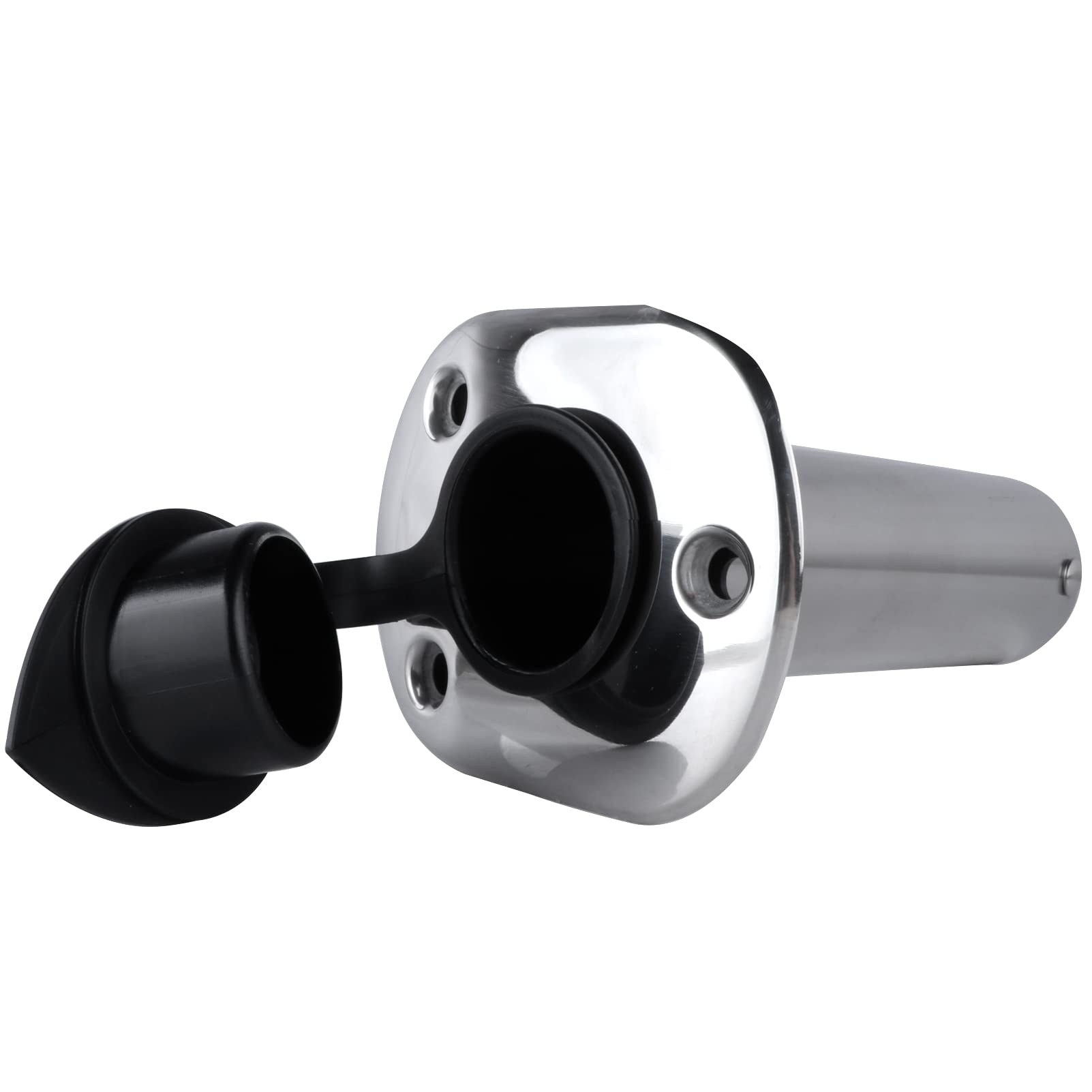 HOFFEN 2PCS STAINLESS STEEL FISHING ROD HOLDER 9" Flush Mount with UV PVC Liner( 30 Degree)