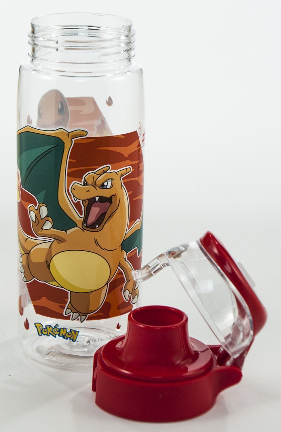 25-oz Pokemon Water Bottle with Flip-Top Cap & Carrying Loop- by Zak! , BPA-Free and Break Resistant (Charizard)