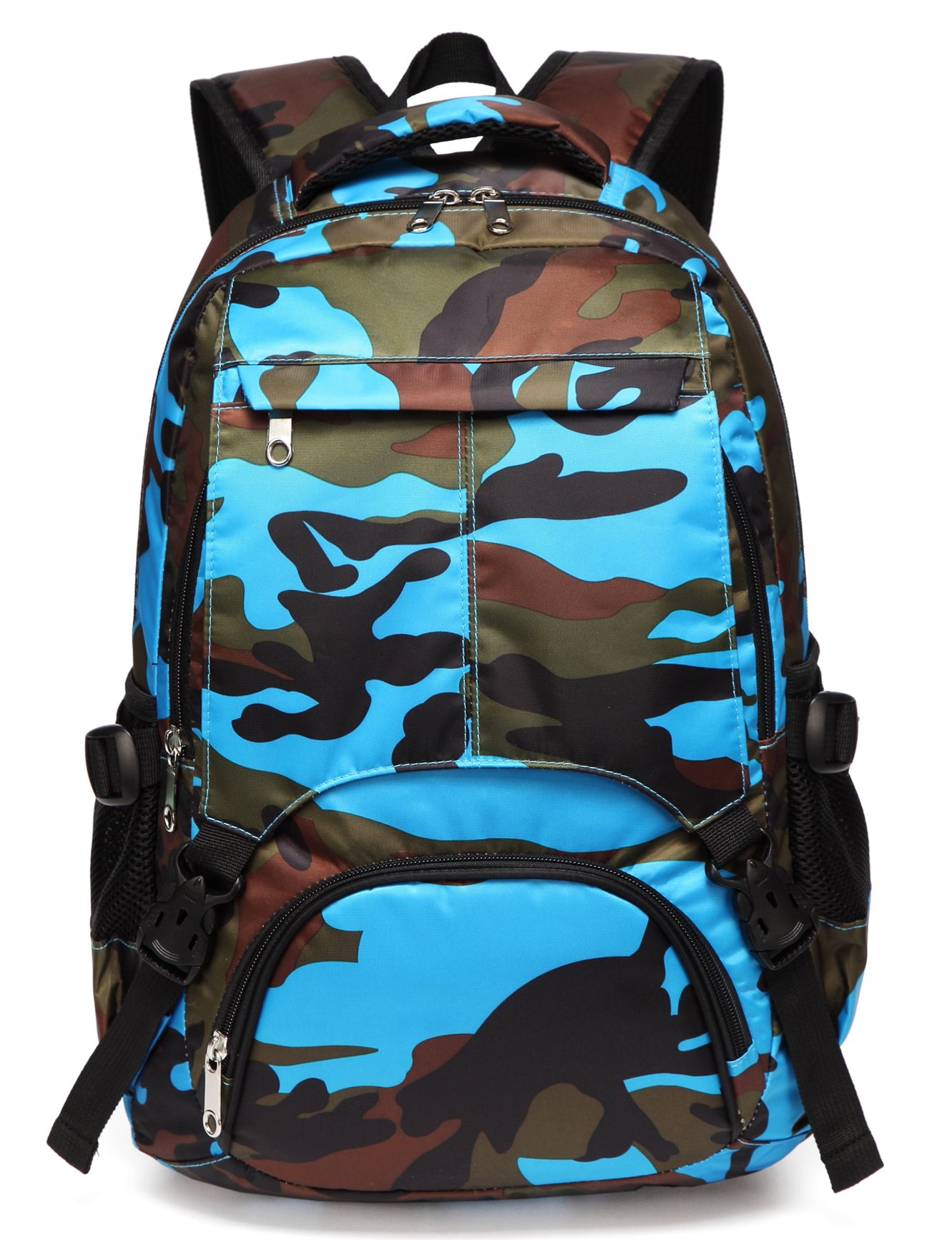BLUEFAIRY Kids Backpack for Boys Elementary Primary Middle School Book Bags Bookbags Back to School Bags Large Compartment Mochila Escolar para Niños Camouflage Blue