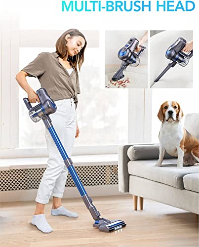 Greenote Cordless Vacuum Cleaner, 23000PA Stick Vacuum 4 in 1, 200W with Dual Digital Motor LED Headlights, 35 Mins Runtime, Handheld Lightweight Vacuum for Home Hard Floor Carpet Pet Car