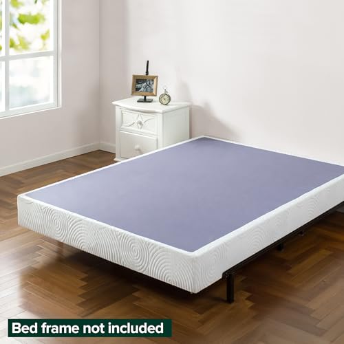ZINUS Metal Box Spring with Wood Slats, 7.5 Inch Mattress Foundation, Sturdy Steel Structure, Easy Assembly, California King