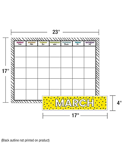129 Pcs. Carson Dellosa Kind Vibes Calendar Bulletin Board Set, Colorful Bulletin Board Calendar Classroom Décor with Motivational Mini Posters, Numbers, Holidays and Birthdays