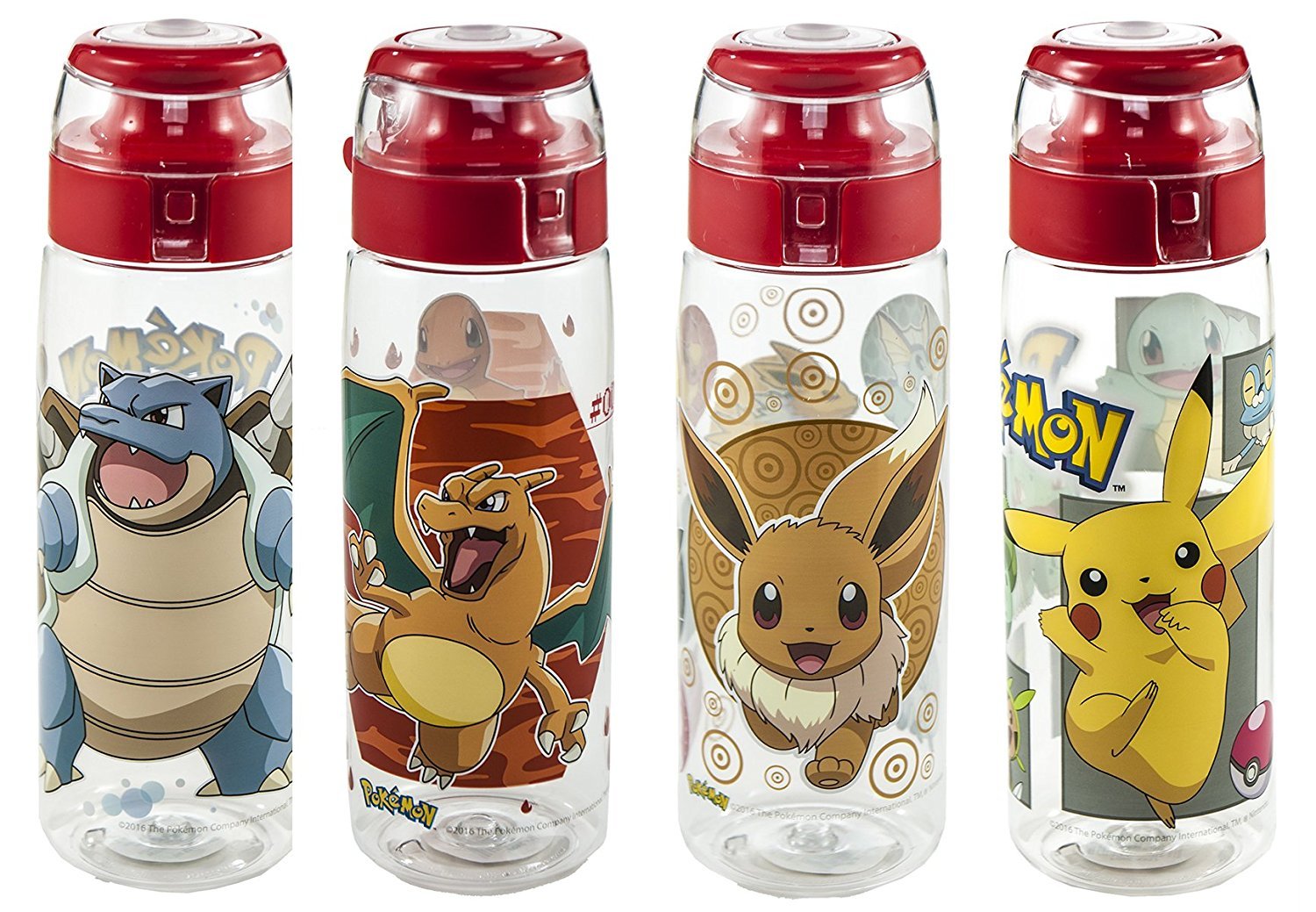 25-oz Pokemon Water Bottle with Flip-Top Cap & Carrying Loop- by Zak! , BPA-Free and Break Resistant (Charizard)