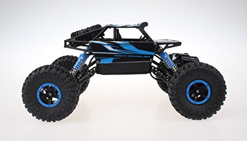 Click N' Play Remote Control Car 4WD Off Road Rock Crawler Vehicle 2.4 GHz, Blue