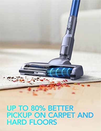 Greenote Cordless Vacuum Cleaner, 23000PA Stick Vacuum 4 in 1, 200W with Dual Digital Motor LED Headlights, 35 Mins Runtime, Handheld Lightweight Vacuum for Home Hard Floor Carpet Pet Car
