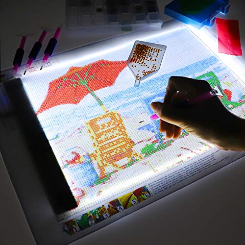 Ratukall 183PCS A4 Diamond Painting Light Pad Kit, Light Board for Diamond Painting Accessories, Tracing Light Box with 5D Painting Tools Set for Full Drill & Partial Drill 5D Diamond Art